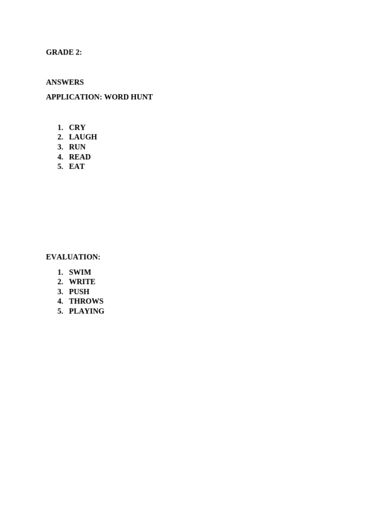 Grade 2-3 Word and Question Practice | PDF