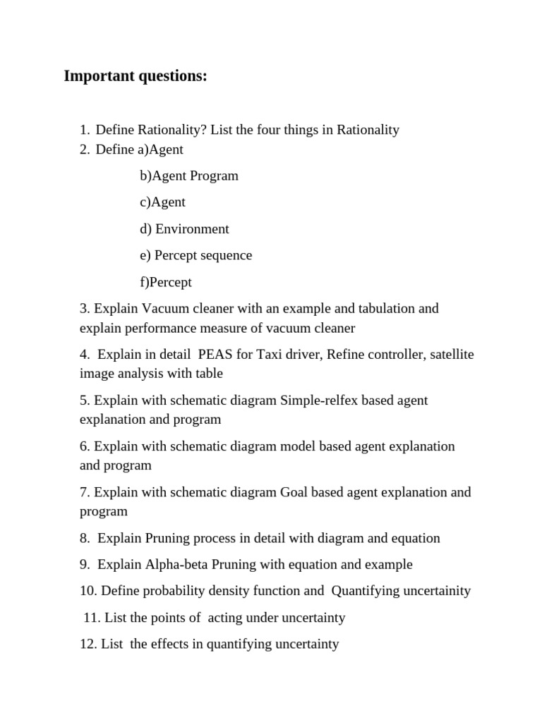 Important Questions | PDF