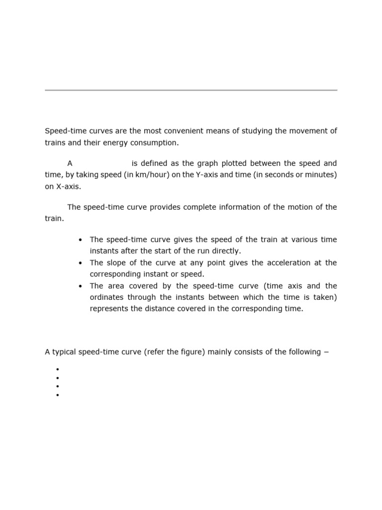 Speed Time Curves | PDF | Acceleration | Speed