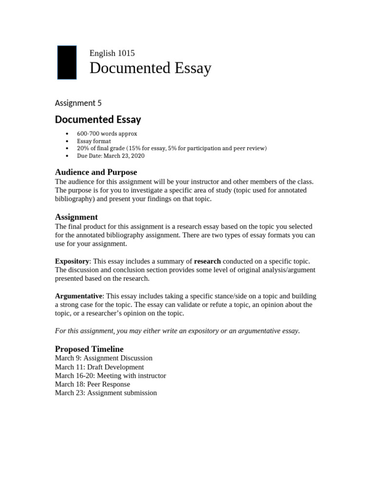 Documented Essay | PDF | Essays | Citation