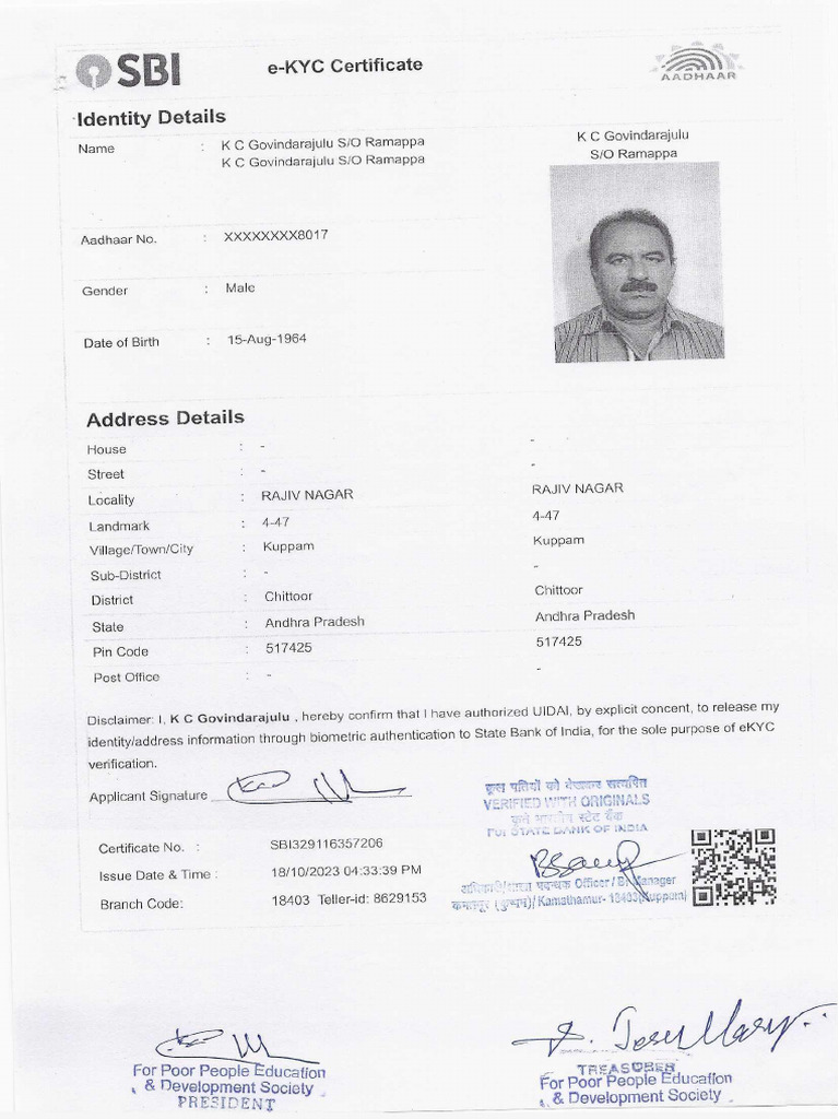 SBI KYC | PDF