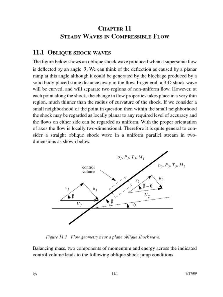 Chapter 11: Steady Waves in Compressible Flow | PDF | Shock Wave | Mach Number