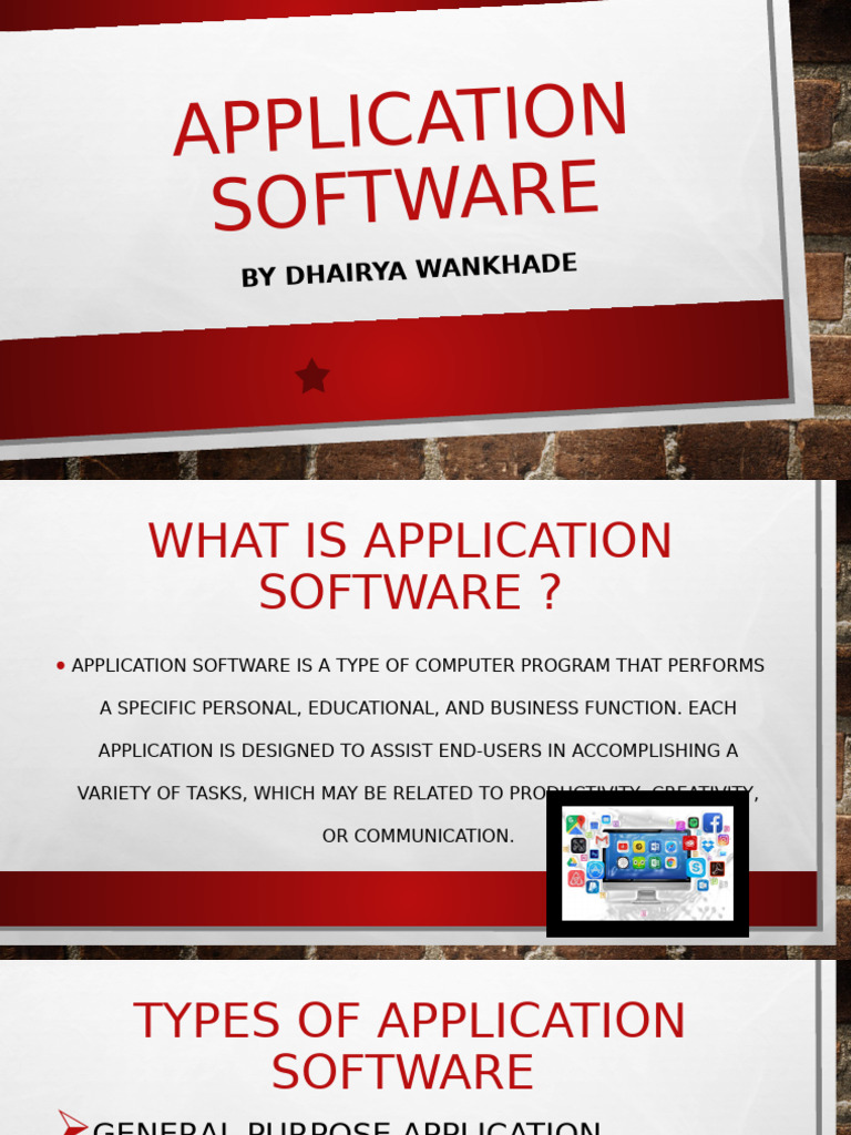 Types of Application Software Explained | PDF