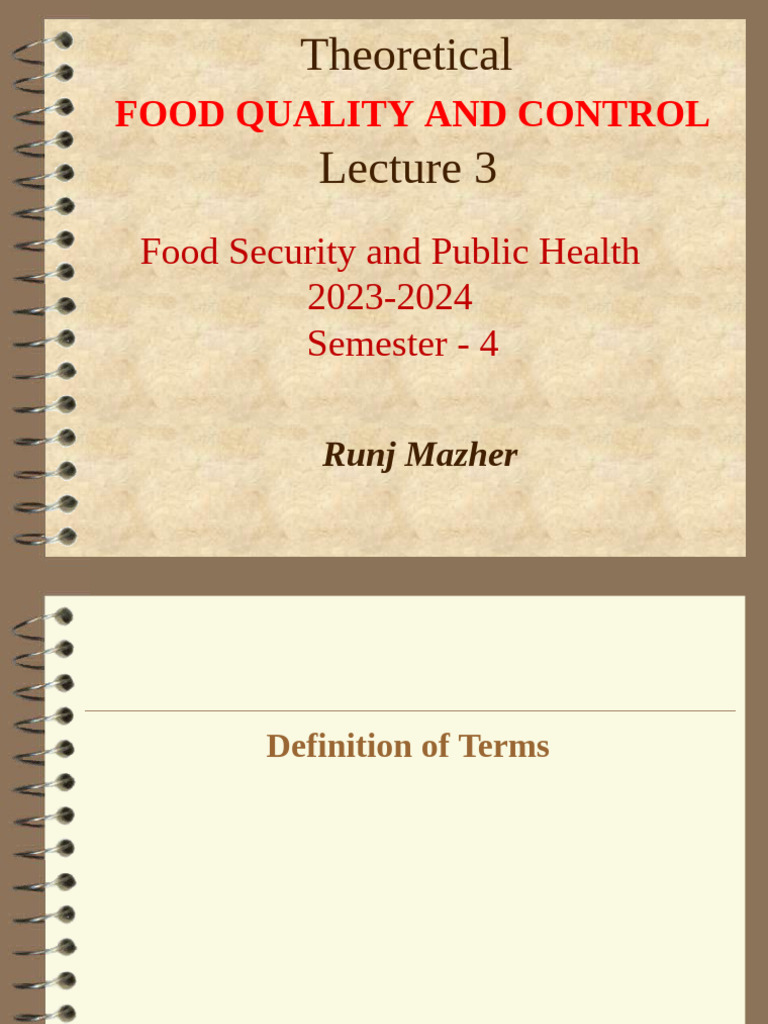 Food Quality Control and Safety Standards | PDF | Foods | Safety