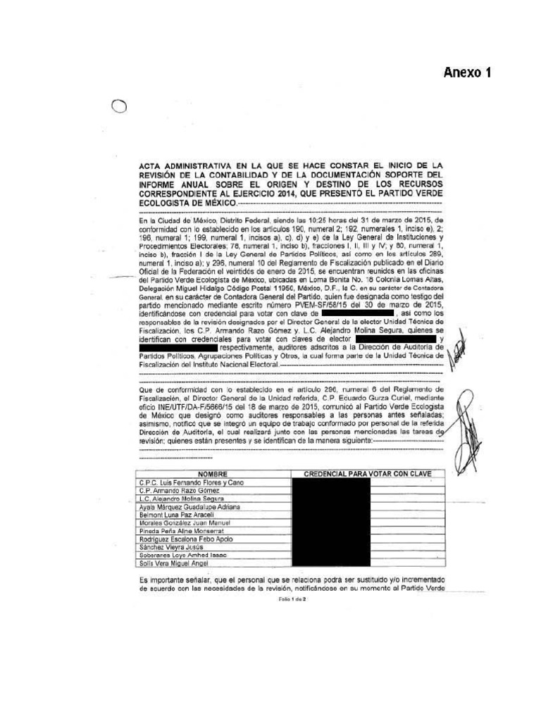 4 5 Anexos PVEM 2014 VP | PDF | Politica de mexico | México