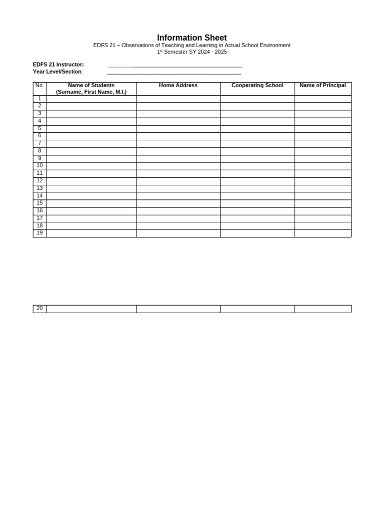 EDFS 21 Info Sheet | PDF