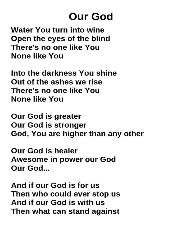 Our God: Lyrics and Themes | PDF