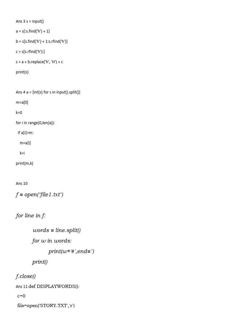 Practical File Class 12 Cs Answer Session 2024 25 Pdf Computing Computer Programming