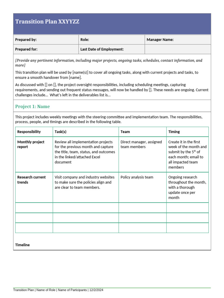Exit Plan Template XXYYZZVJ | PDF | Computing