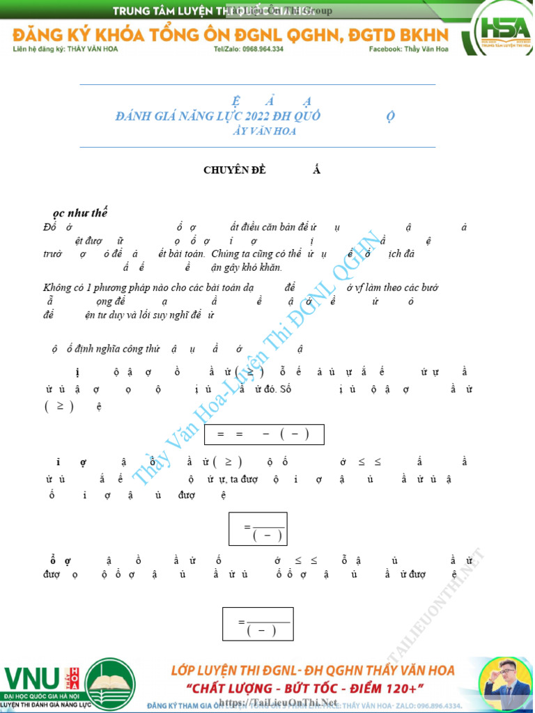 01.ĐGNL-TVH-XÁC SUẤT (LÝ THUYẾT) | PDF