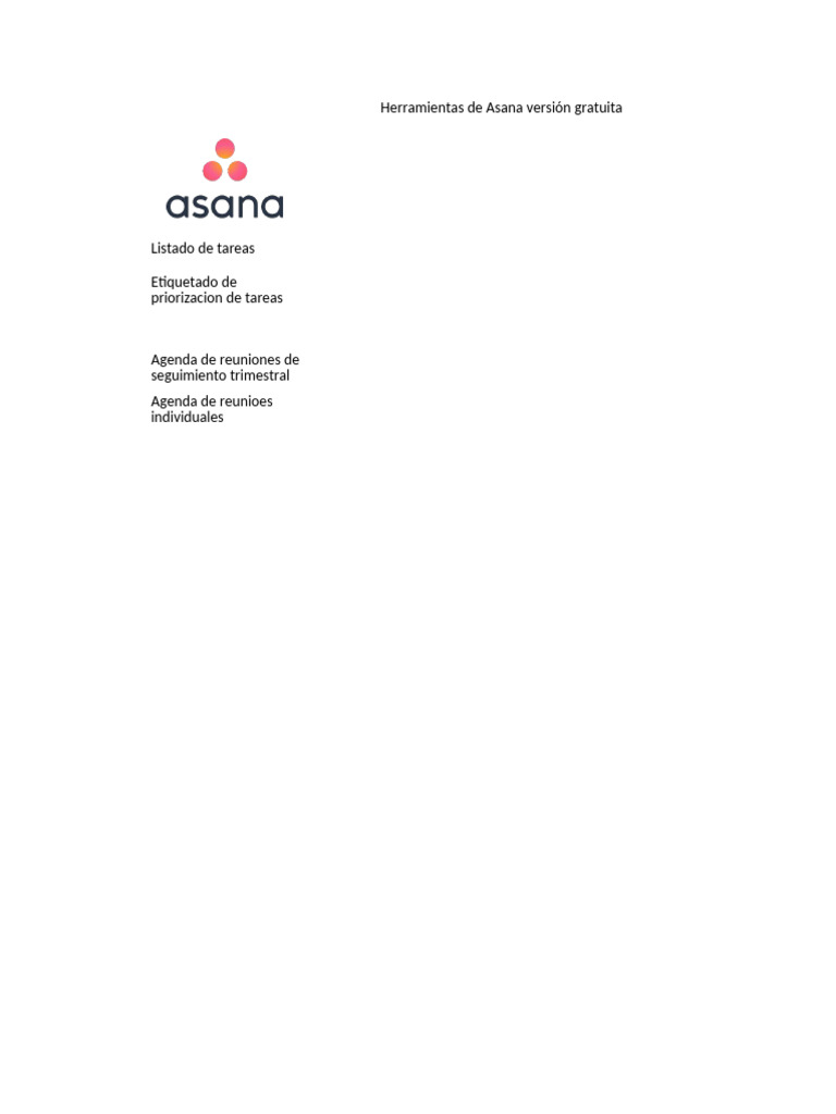 Herramientas de Asana | PDF