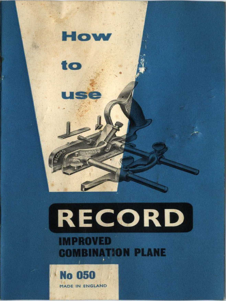 How To Use Record Improved Combination Plane No 050 | PDF