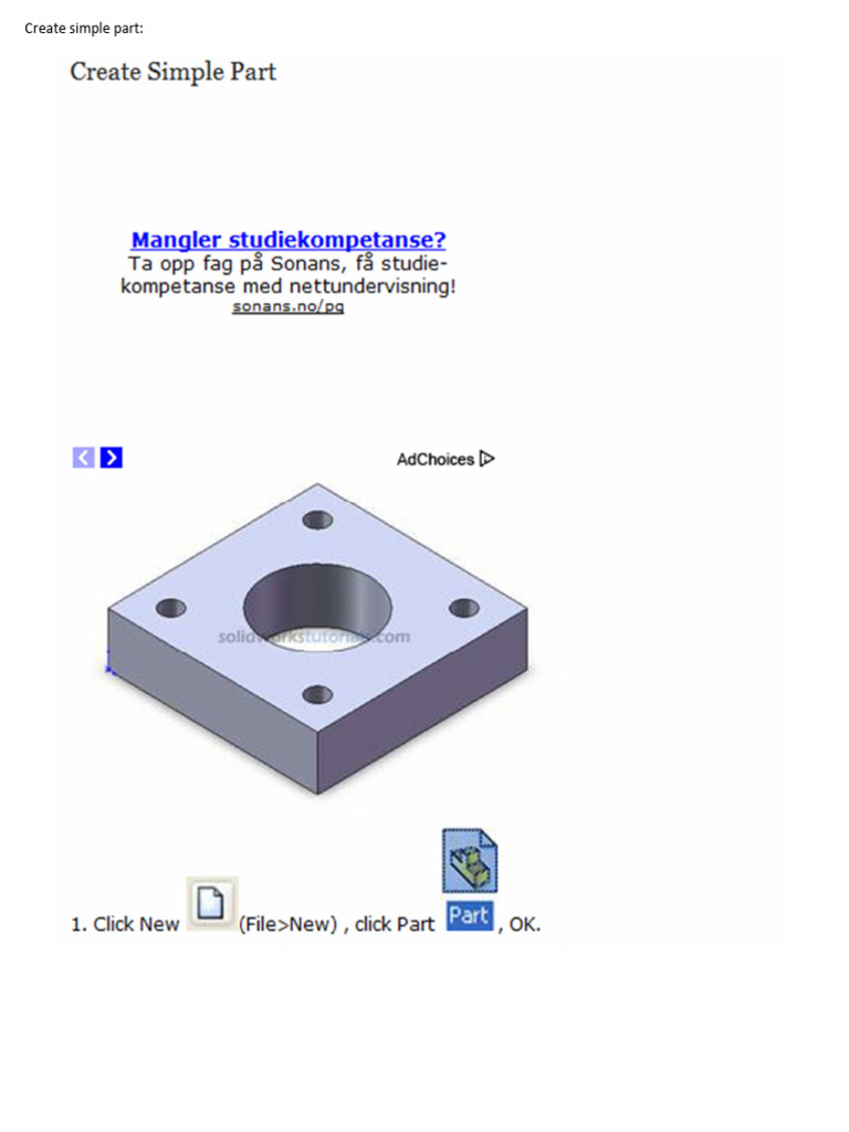 Create Simple Part | PDF