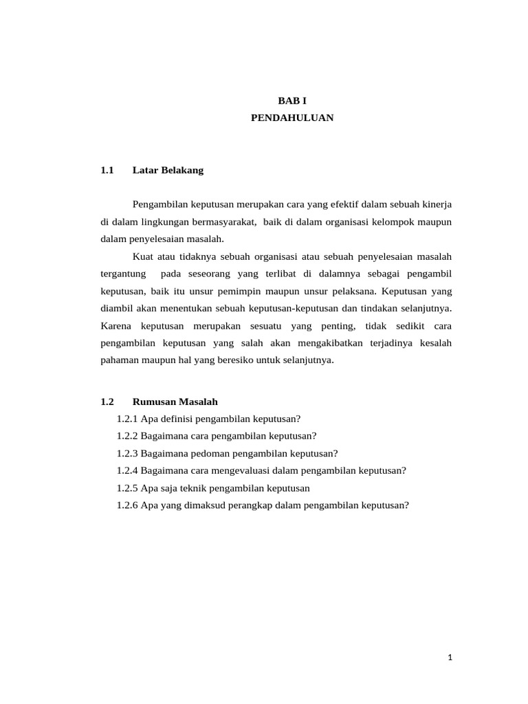 MHSO - Pengambilan Keputusan | PDF