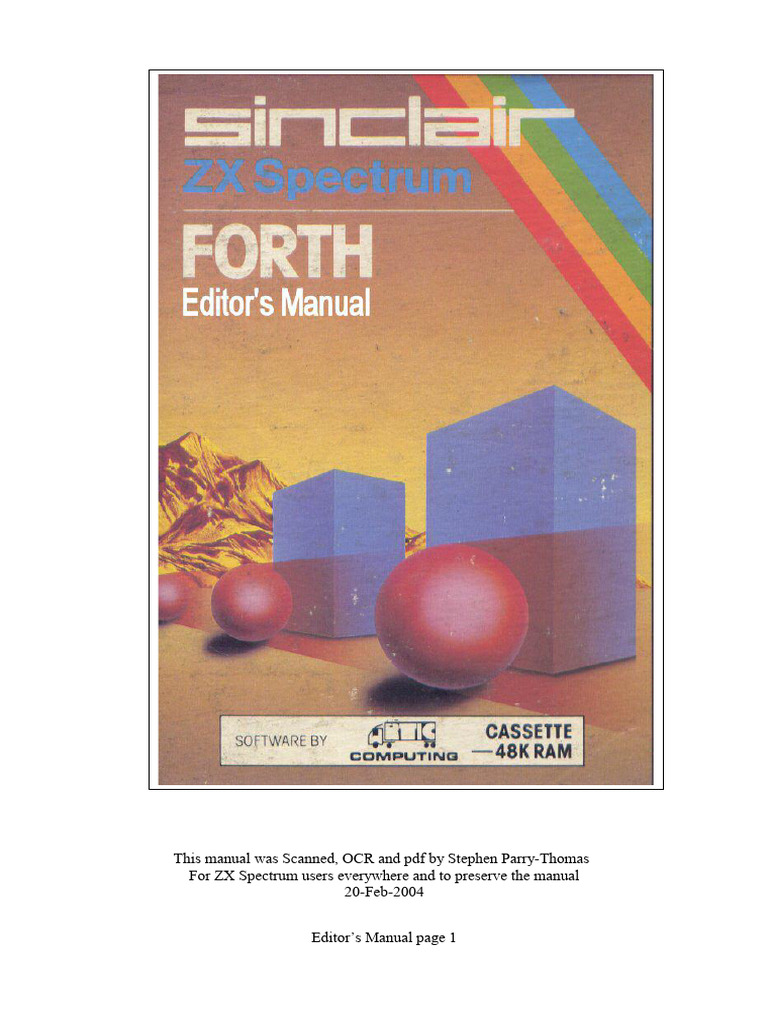 SpectrumForth (EditorUserManual) | PDF | Cursor (User Interface) | String (Computer Science)