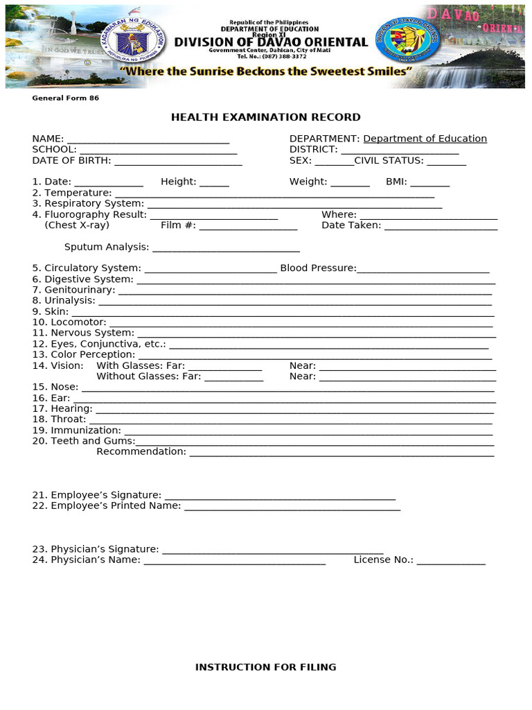 General-Form-86 | PDF | Causes Of Death | Medical Specialties