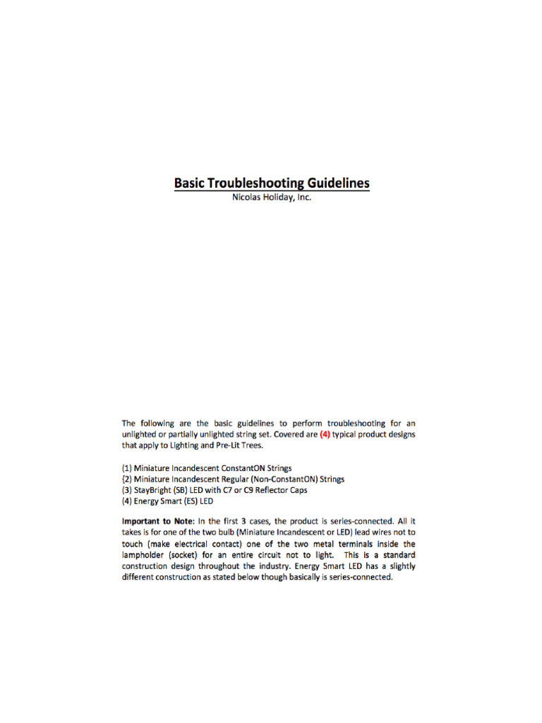 5 Basic Troubleshooting Guidelines Booklet | PDF