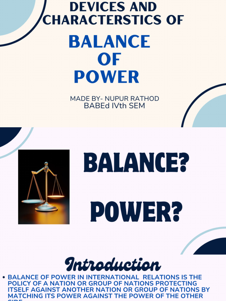 Balance of Power | PDF