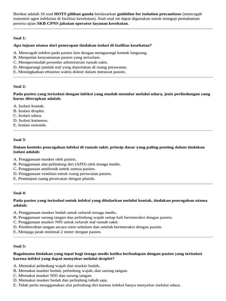 CONTOH SOAL Tentang Guideline | PDF