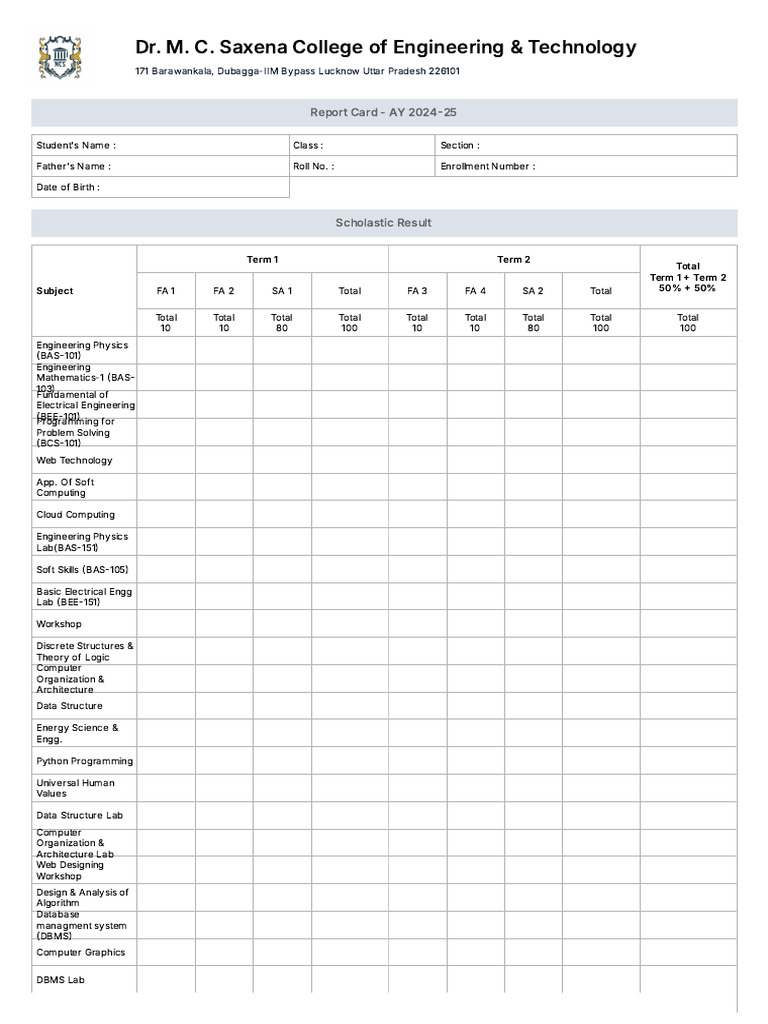 reportcard | PDF | Databases | Computing