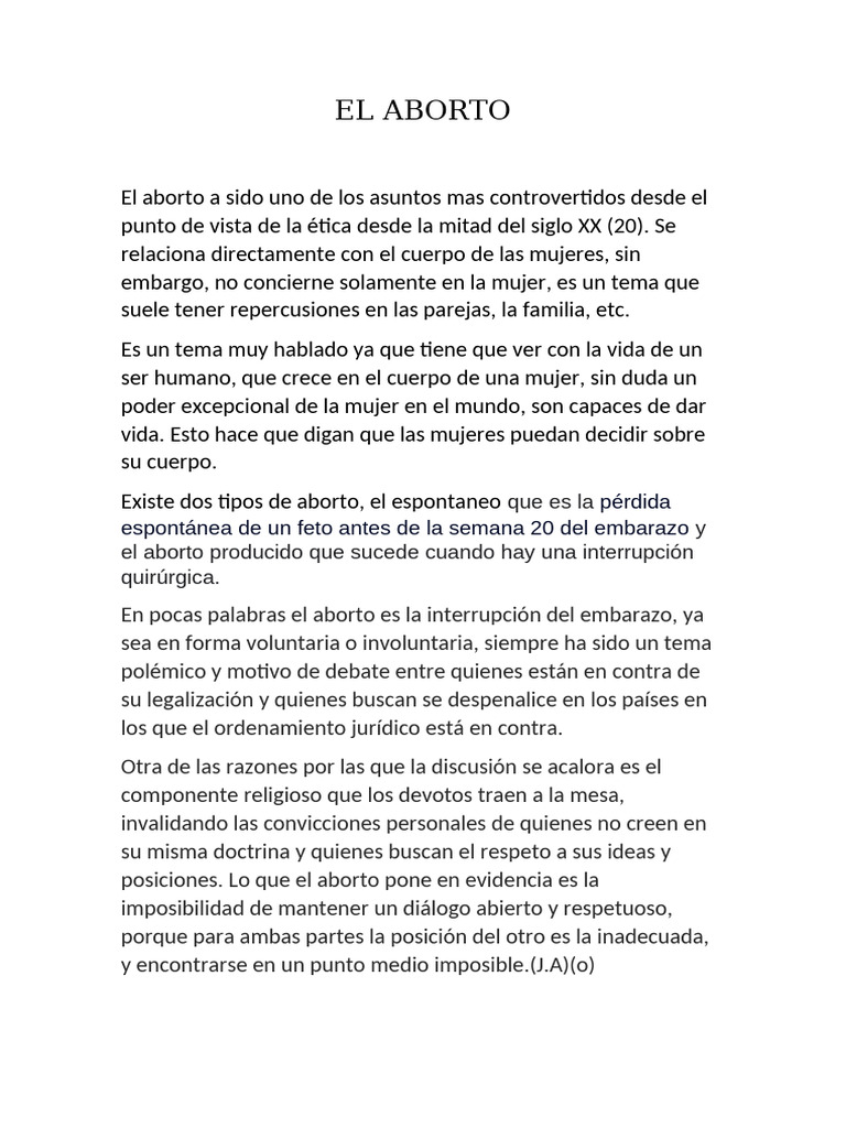 El Aborto | PDF