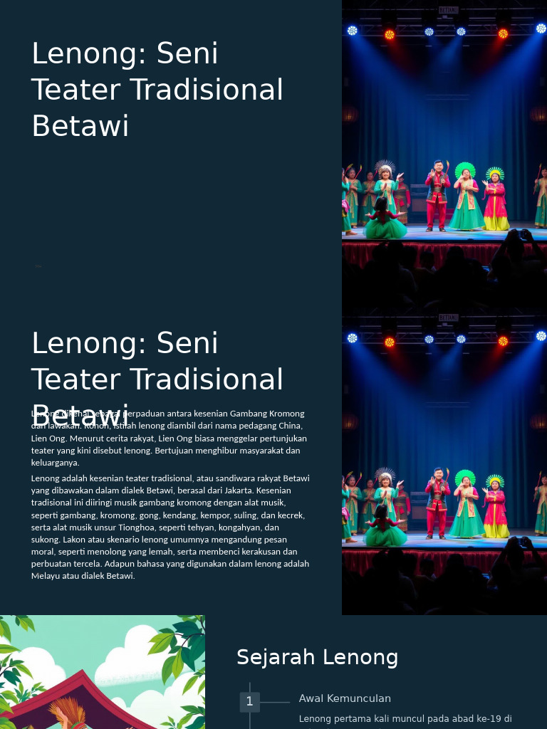 Sejarah dan Karakteristik Seni Lenong Betawi | PDF
