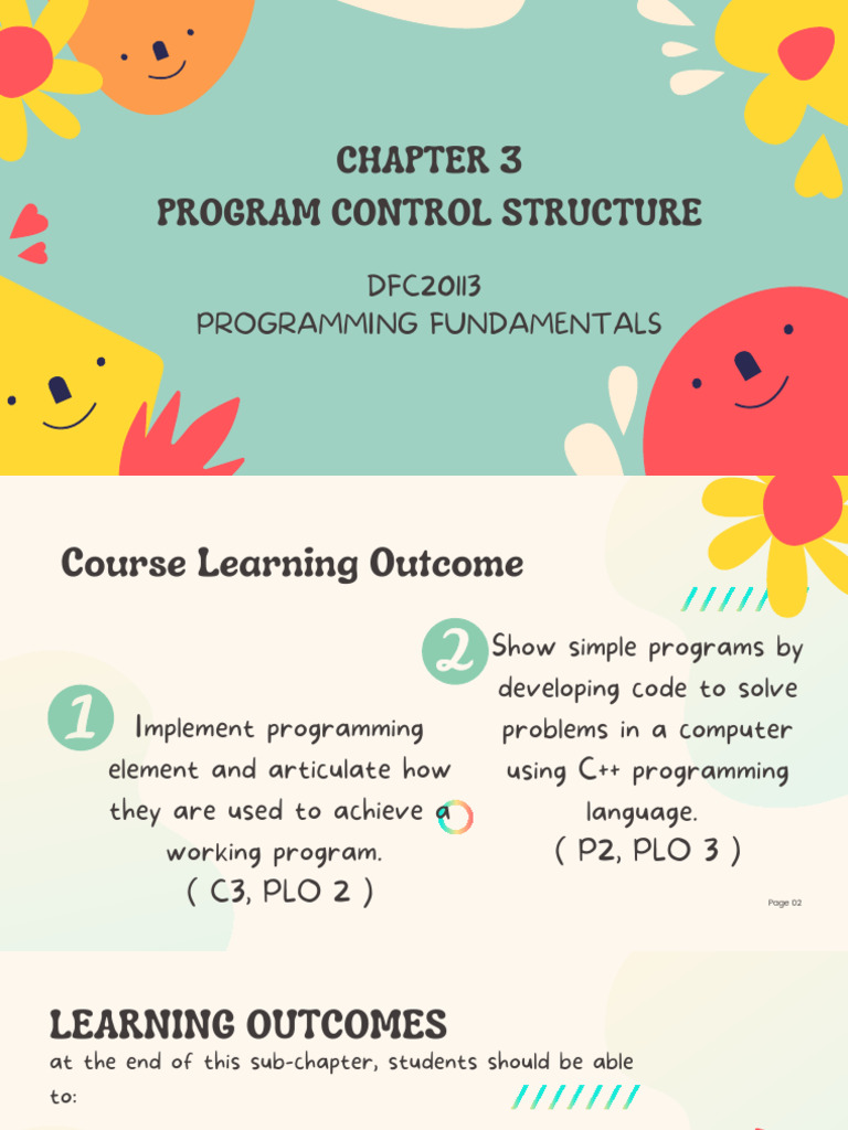 DFC20113 - CHAPTER 3 (PROGRAM CONTROL STRUCTURES) | PDF | Control Flow ... DFC20113 - CHAPTER 3 (PROGRAM CONTROL STRUCTURES) | PDF | Control Flow ...
