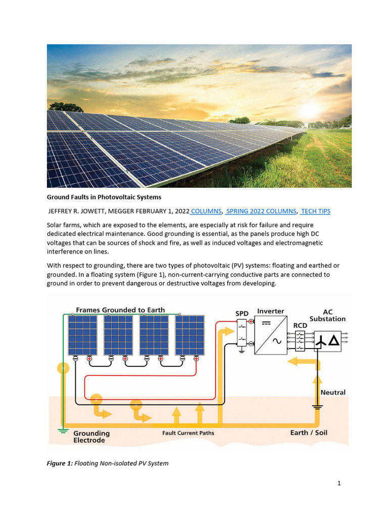 Ground Faults in PV Systems Explained | PDF | Photovoltaic System ...