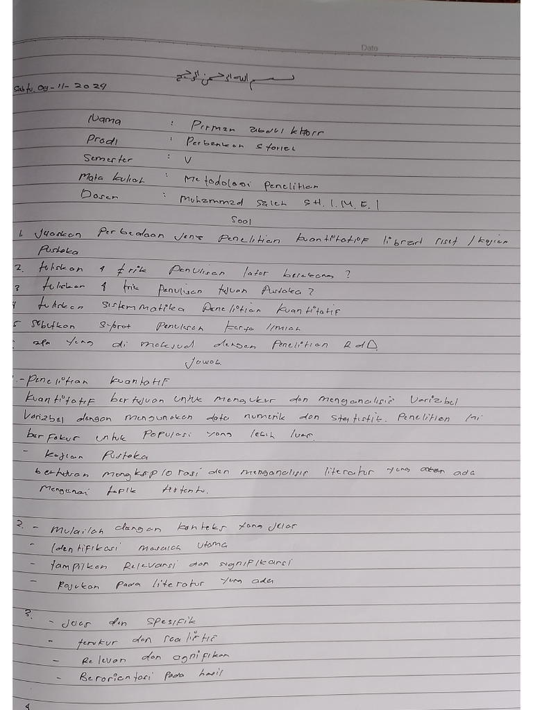 Tugas UTS Metodologi Penelitian | PDF