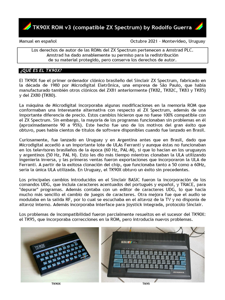 TK90X v3 ROM (SPANISH) | PDF | Básico | Informática