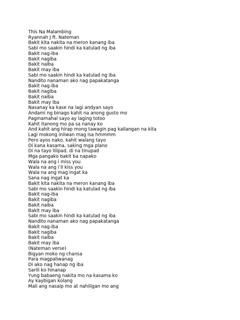 This Na Malambing | PDF