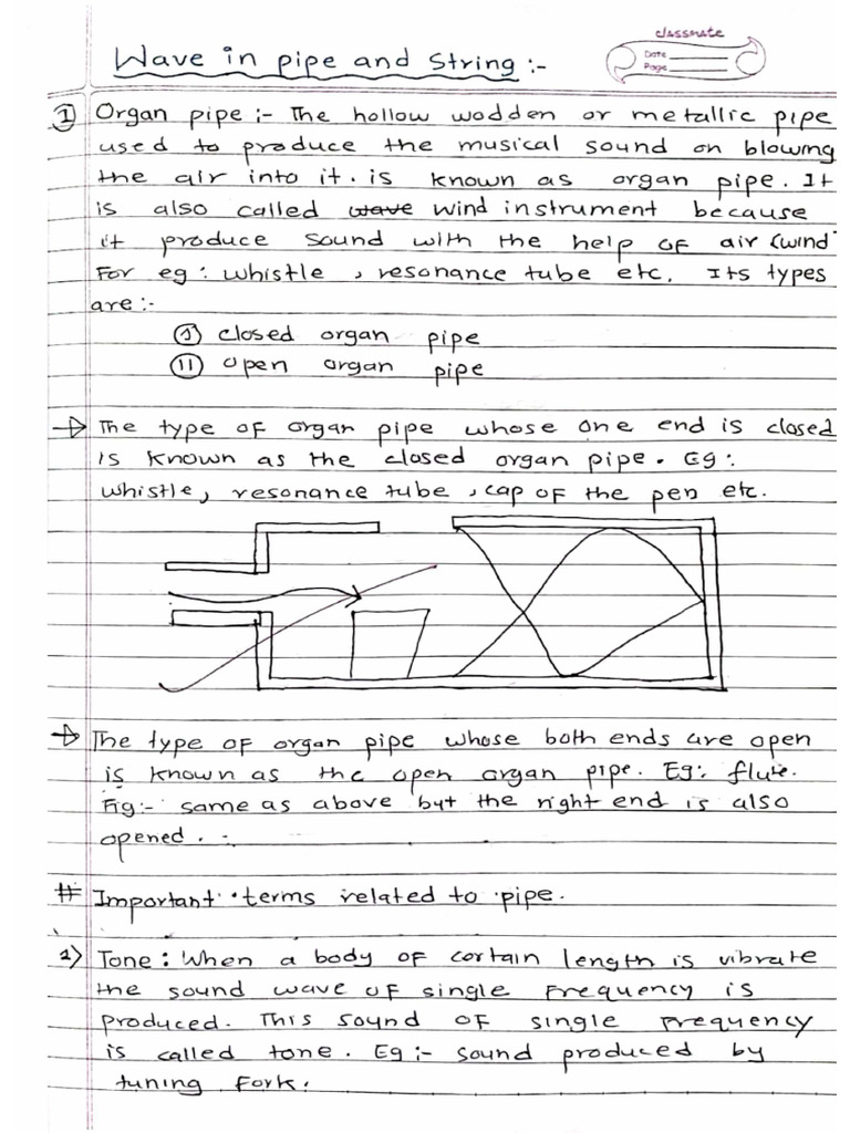 Wave in Pipe and String | PDF