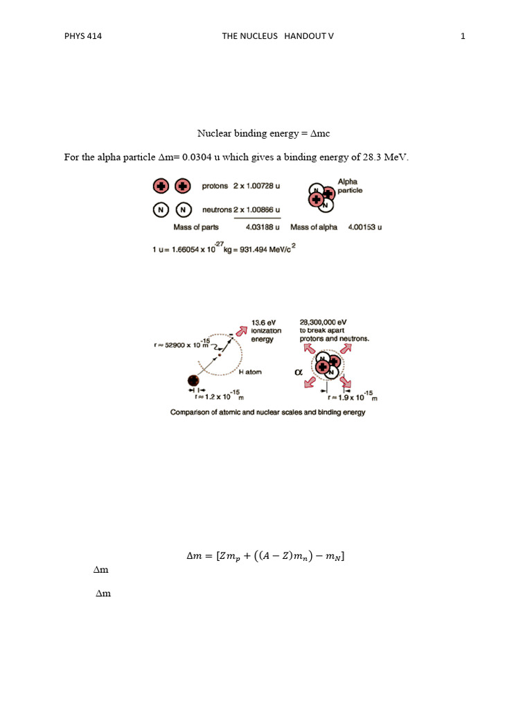 Nuclear Binding Energy Explained | PDF | Neutron | Atomic Nucleus