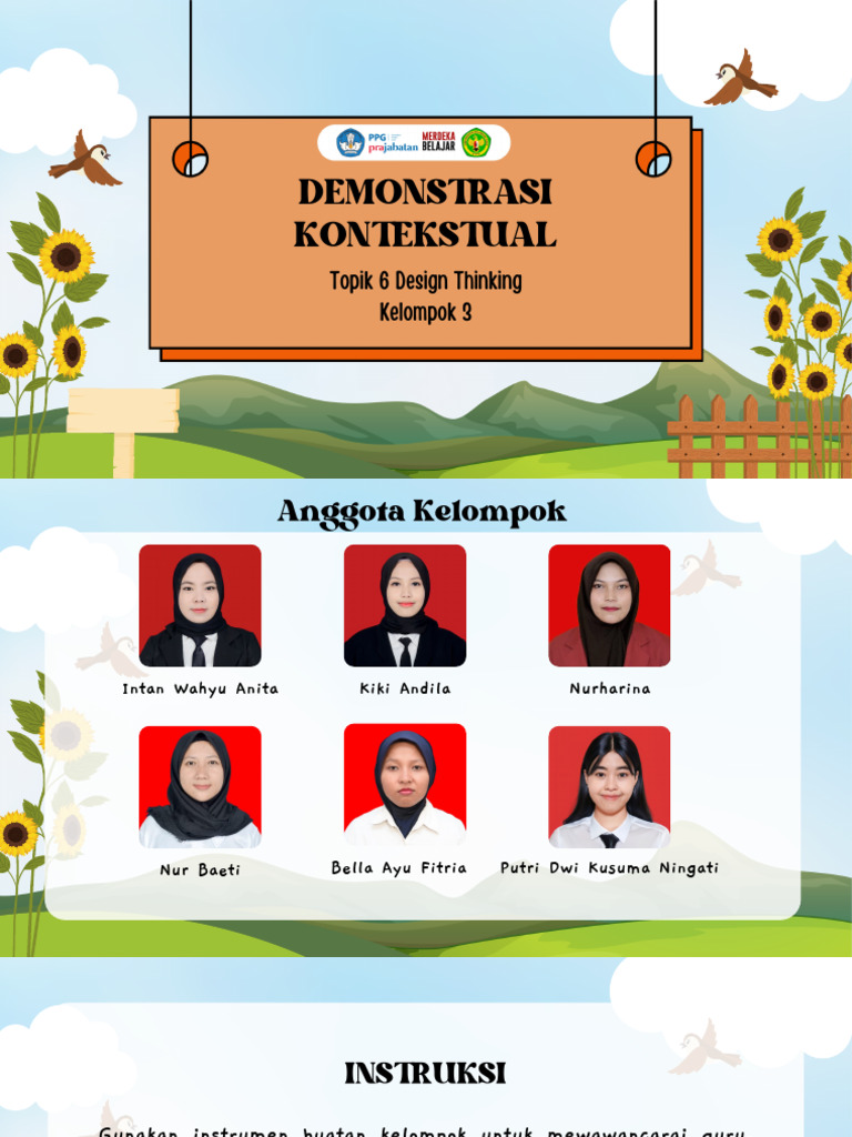 Demonstrasi Kontekstual - Kelompok 3 - Design Thinking - Topik 6 | PDF