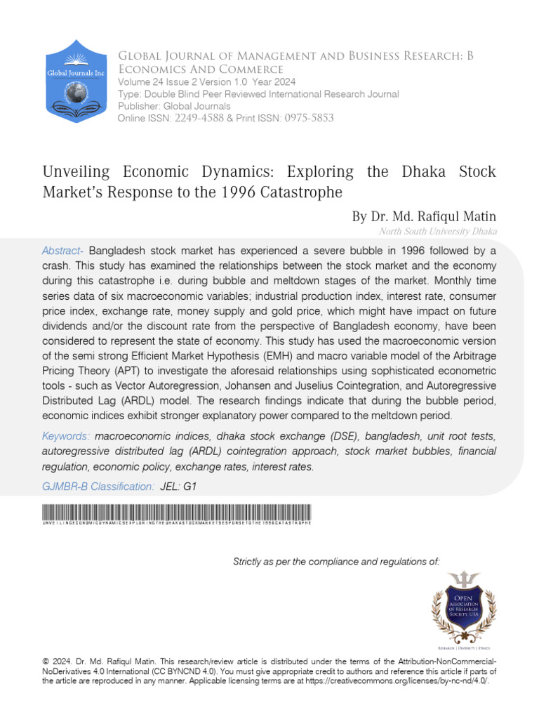 Unveiling Economic Dynamics Exploring TH | PDF | Economic Bubble ...