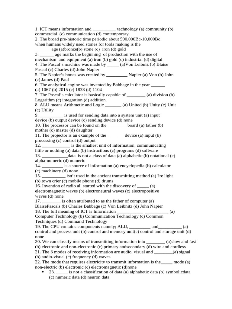 computer jss1 | PDF | Input/Output | Information And Communications ...