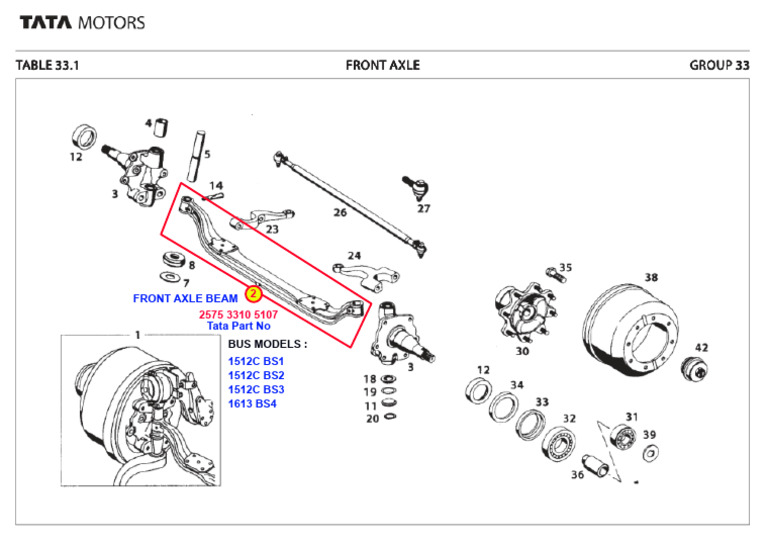 FRONT AXLE BEAM | PDF