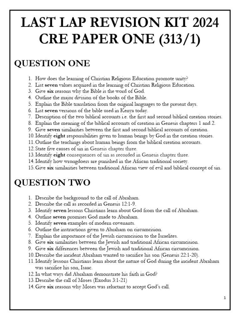 Cre holiday assignment | PDF | Jesus | Elijah