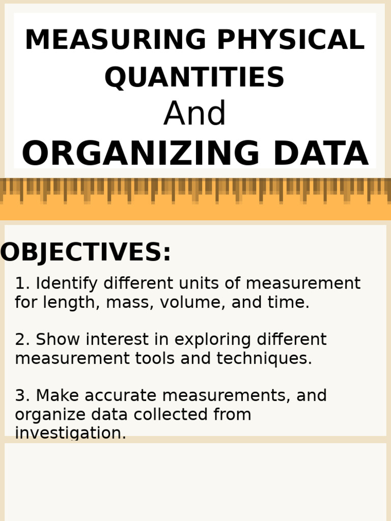 Units of Measurement and Organizing Data | PDF