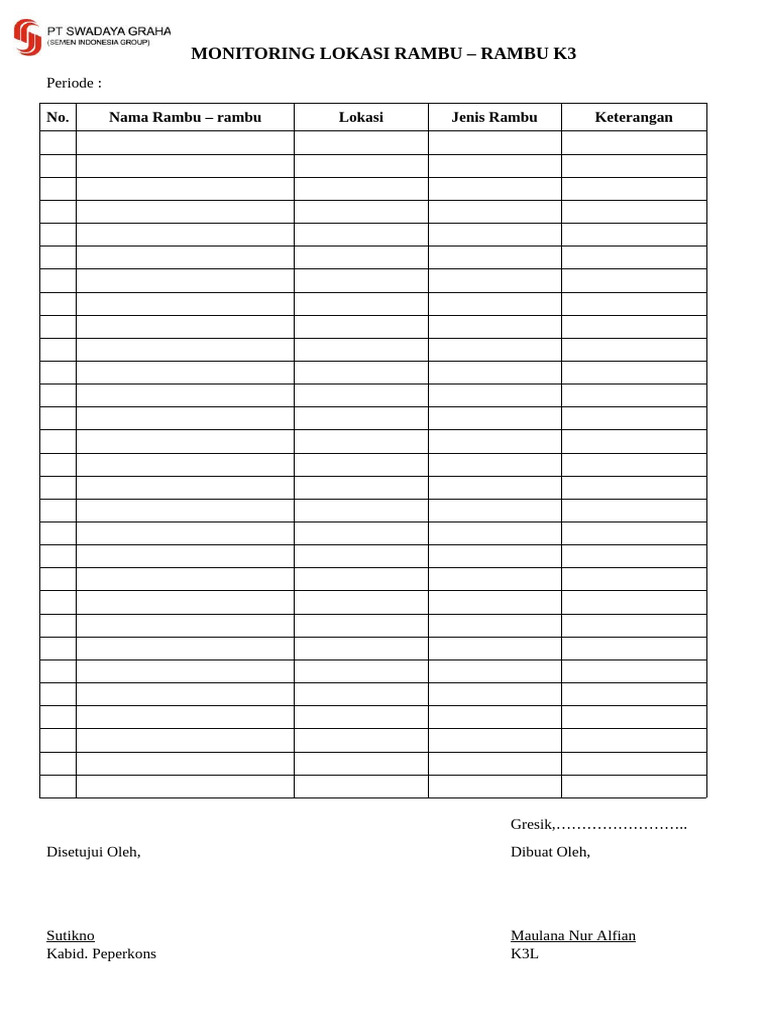 Inspeksi Rambu K3 - 084305 | PDF