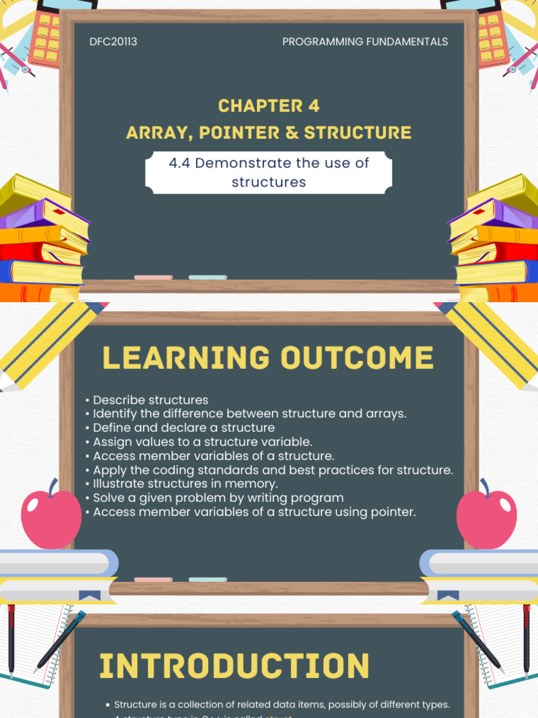 Dfc20113 - Chapter 4 (Structure - 4.4) | PDF | Pointer (Computer Programming) | Variable ...