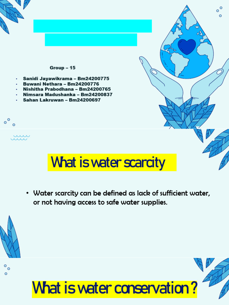 Water Scarcity & Conservation | PDF