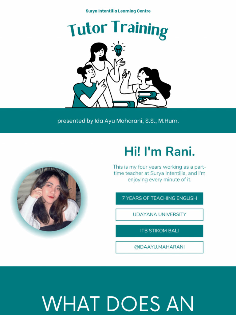 Tutor Training | PDF