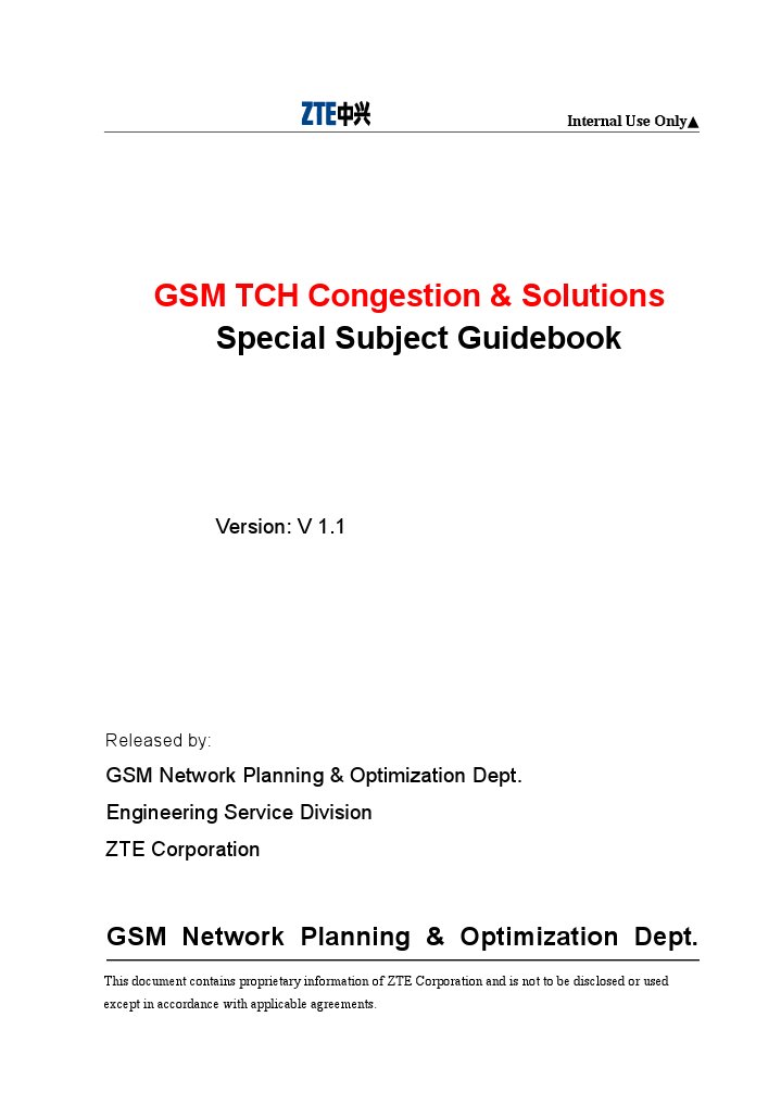 GSM TCH Congestion & Solutions V1.1 | PDF | Network Congestion | Traffic
