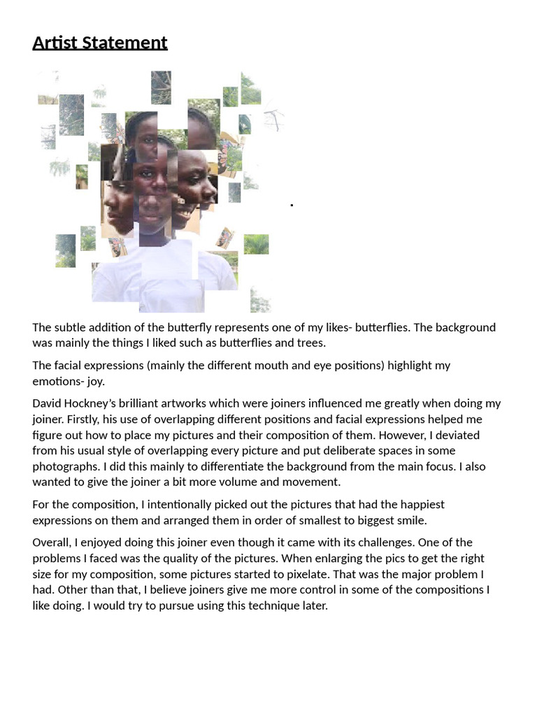 Artist Statement | PDF