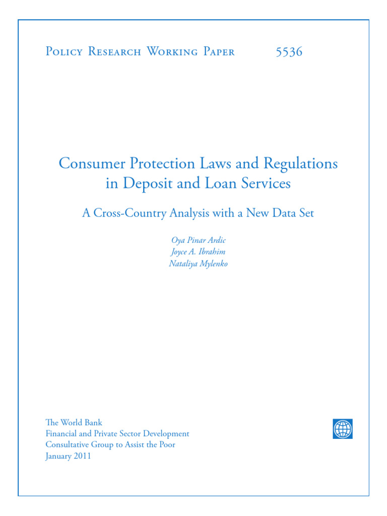 CGAP Consumer Protection Laws and Regulations in Deposit and Loan ...