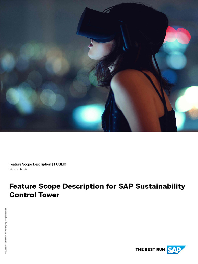 Feature Scope Description for SAP Sustainability control Tower | PDF | Sustainability ...