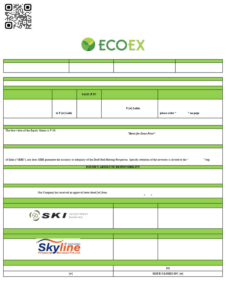 DRHP - Karma Ecotech Limited | PDF | Investing | Equity (Finance)