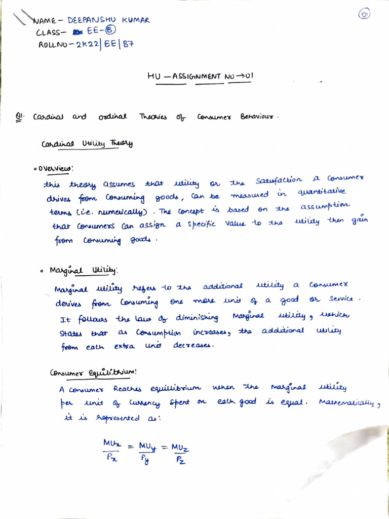 eco assignment 01 | PDF