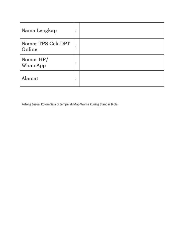 Form Tempelan Di Map Biola Warna Kuning | PDF